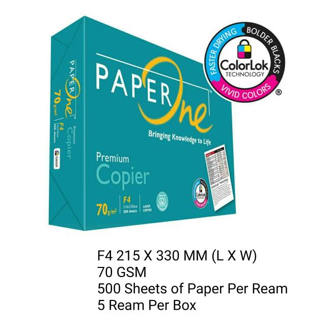 Jual Kertas HVS PaperOne Copier F4 70gsm | Shopee Indonesia