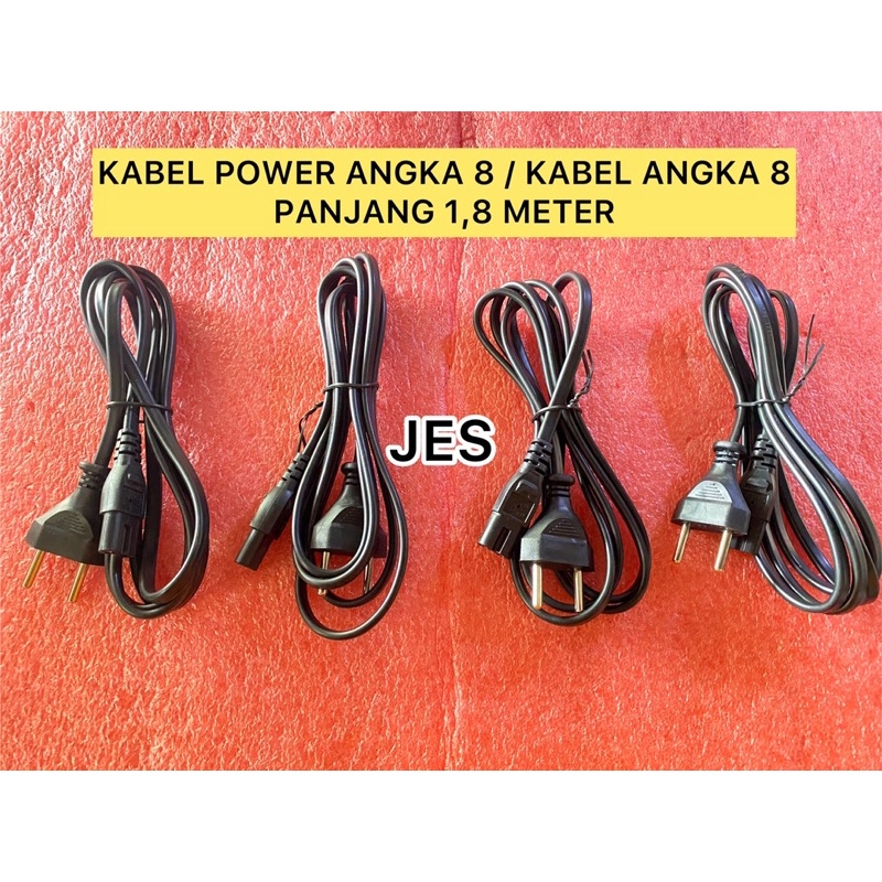 Jual KABEL ANGKA 8 PANJANG 1.8 Meter UNTUK MONITOR TV LED | Shopee ...