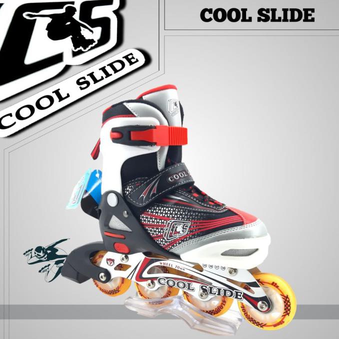 Jual Sepatu Roda Anak Murah/Roda Karet Cool Slide ( Red ) | Shopee ...