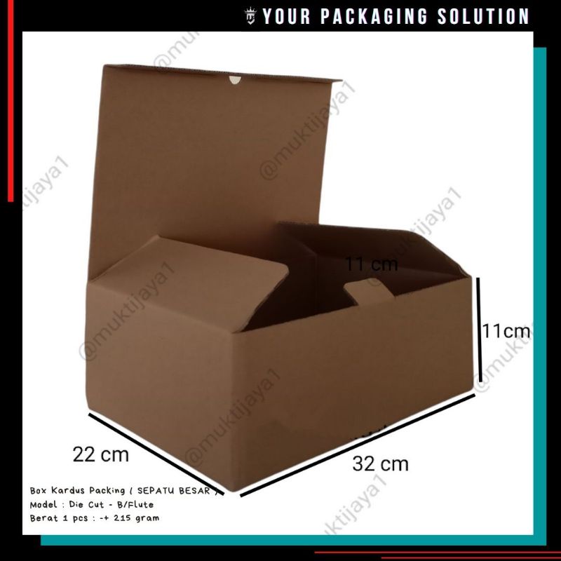 Jual Box Sepatu Besar • 32x22x11cm • Kotak/Kardus/ Karton | Shopee ...