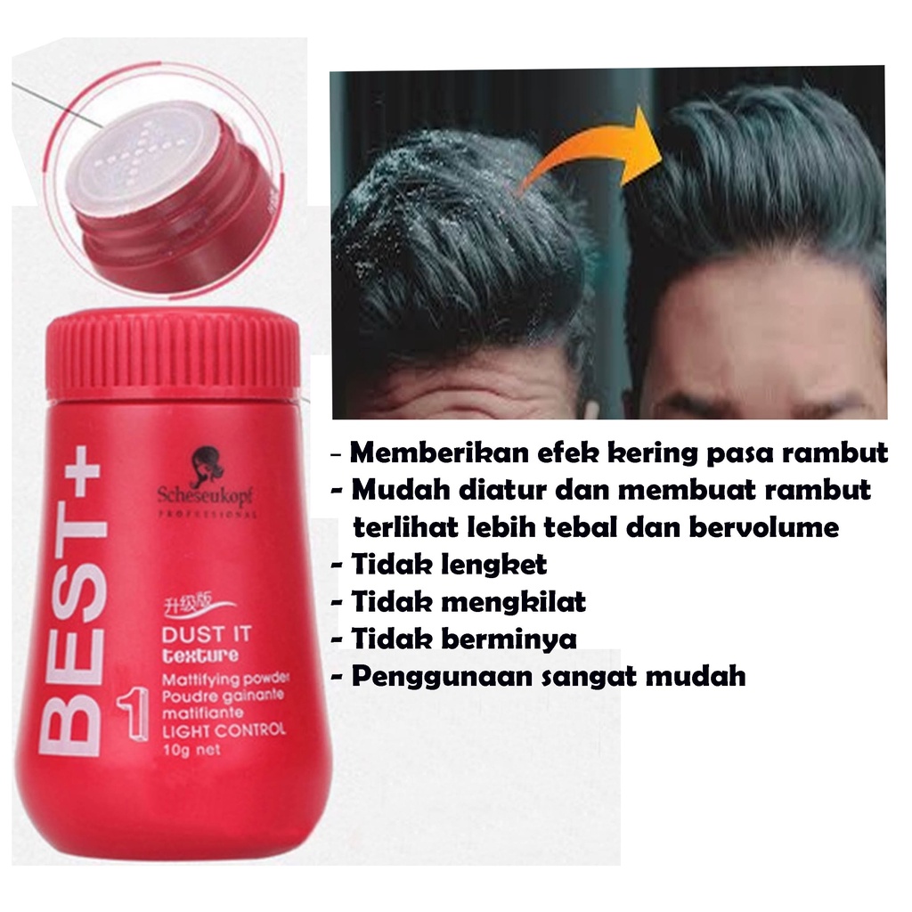 Jual Best+ Hair Powder 10gr untuk rambut terlihat lebih tebal dan mudah ...
