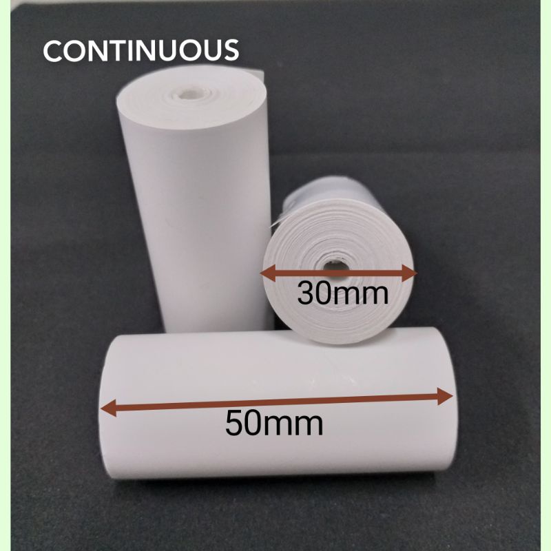 Jual Label sticker thermal 50x30mm panjang 4,4 meter | Shopee Indonesia