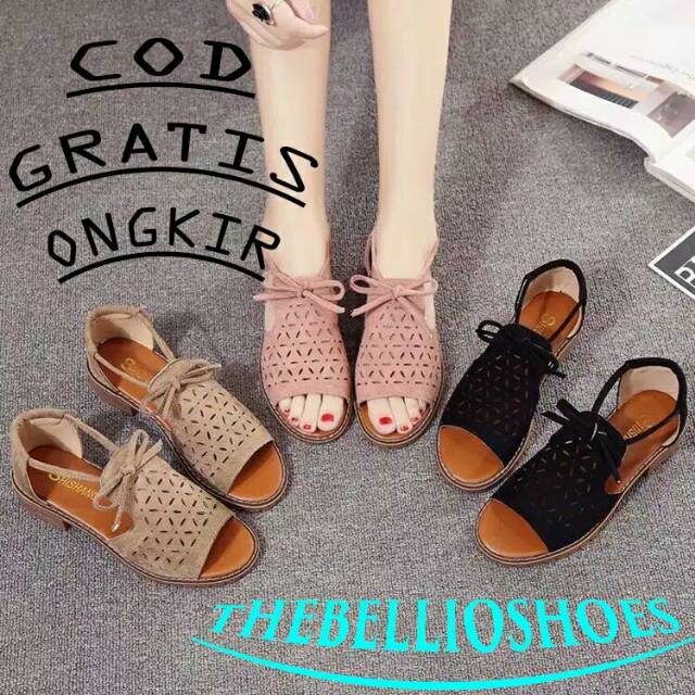 Jual Sepatu plat tali santai, kerja lucu dan unik | Shopee Indonesia