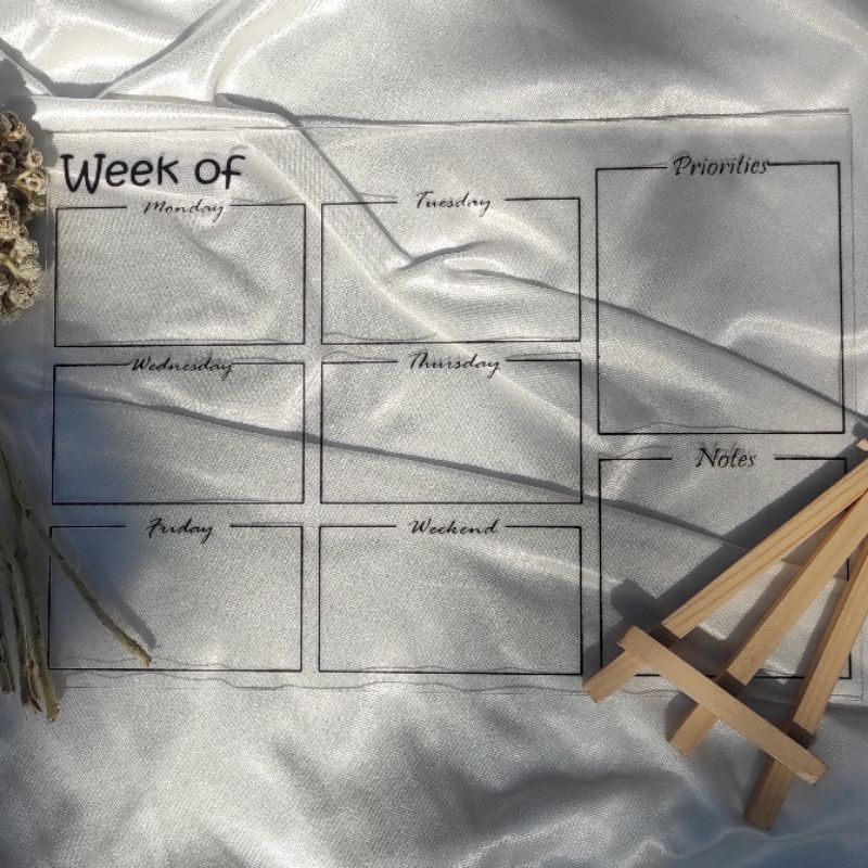 Jual Acrylic planner a4 weekly planner akrilik do to list monthly ...