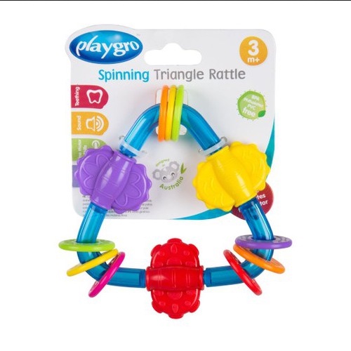 Jual PLAYGRO SPINNING TRIANGLE RATTLE TEETHER BABY | Shopee Indonesia