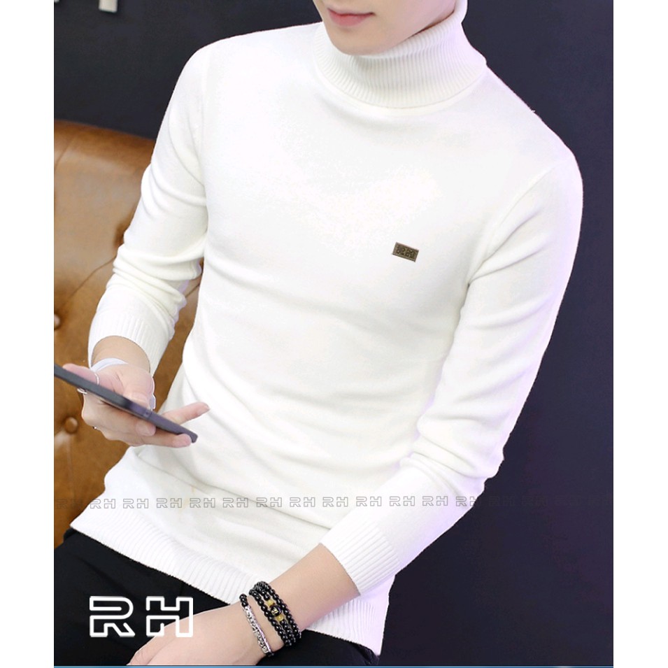 Jual Baju rajut kerah tinggi/sweater rajut turtleneck pria/switer ...