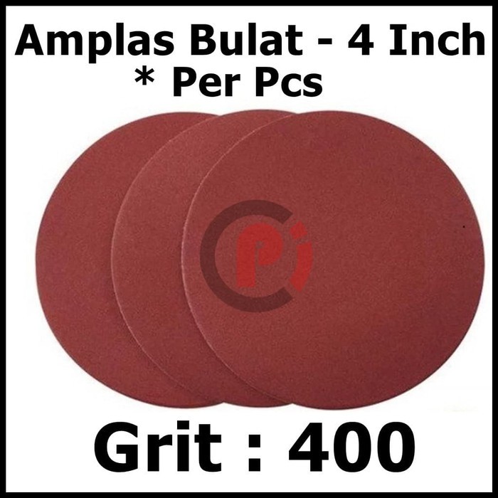 Jual Amplas Bulat Grit 400 Amplas Tempel 4 Inchi Grid 400 4" Inch ...