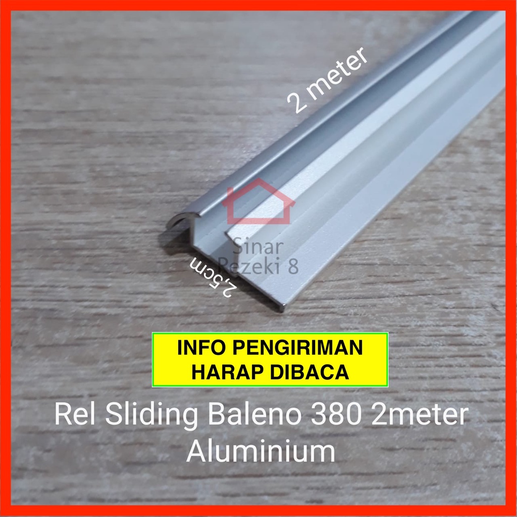 Jual Rel Sliding AS-380 2 m meter ALUMINIUM / Pintu Lemari Geser Rel Timbul | Shopee Indonesia