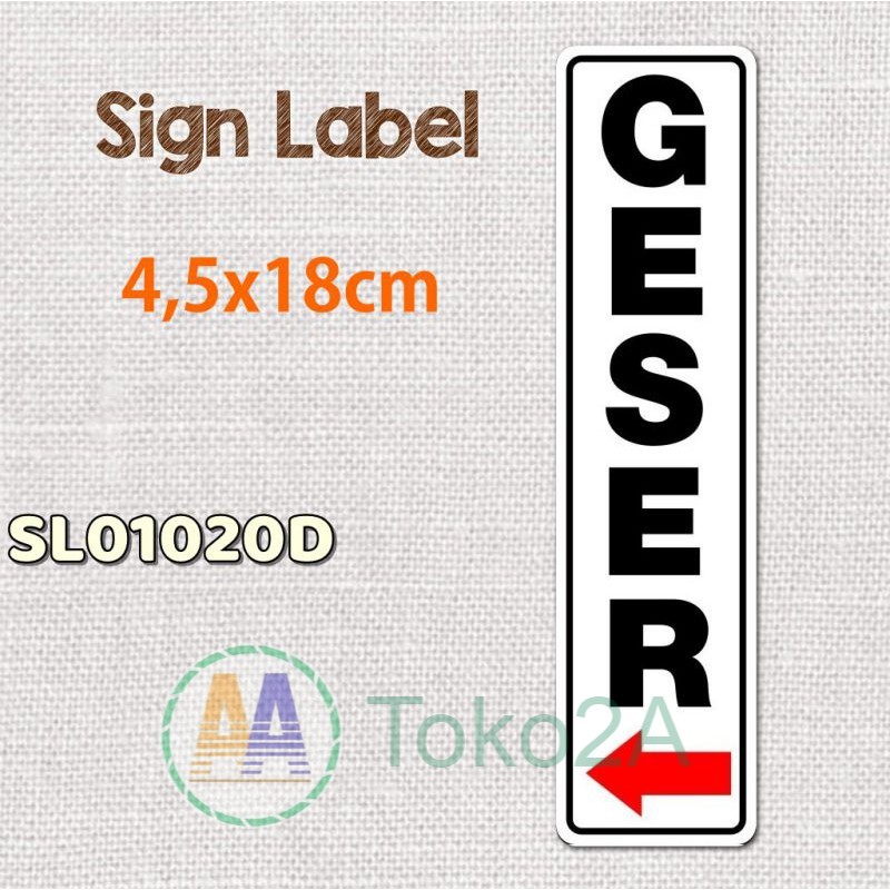 Jual Sign Label - GESER VERTIKAL KIRI - SL010020D - Toko2A | Shopee ...