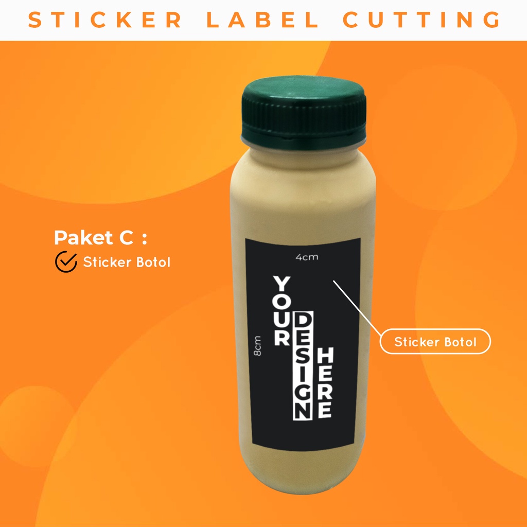 Jual [BM Label] Stiker Botol 250 ml || Desain Custom || Print Tajam ...