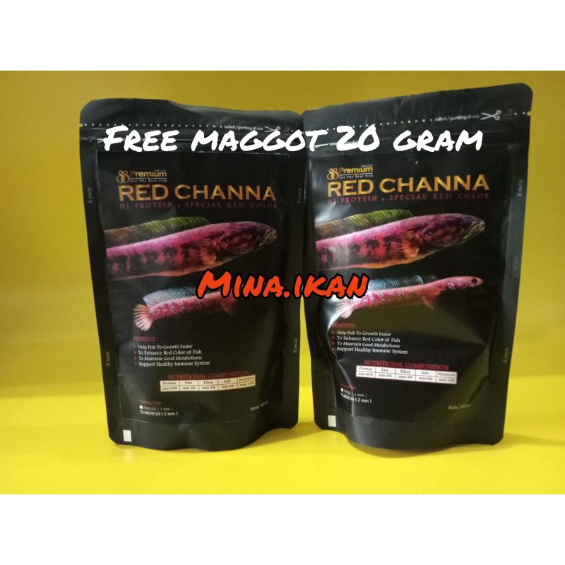 Jual Pelet Pakan Premium Red Channa 100g Ikan Chana Cana Merah Sampit ...