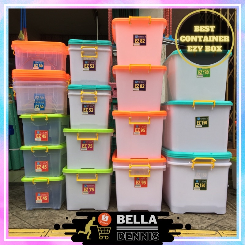 Jual Container Box Ezy Ukuran Lengkap Cb 30/45/52/75/82/95/130/150 Liter | Shopee Indonesia