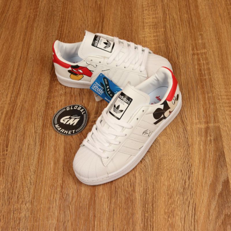 Jual ADIDAS SUPERSTAR X DISNEY MICKEY MOUSE WHITE PERFECT KICK MADEIN ...