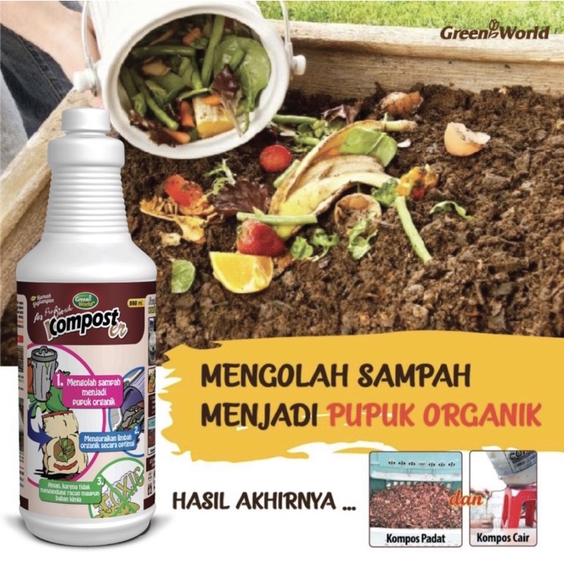 Jual dekomposer sampah menjadi kompos organik (komposter 998ml ...