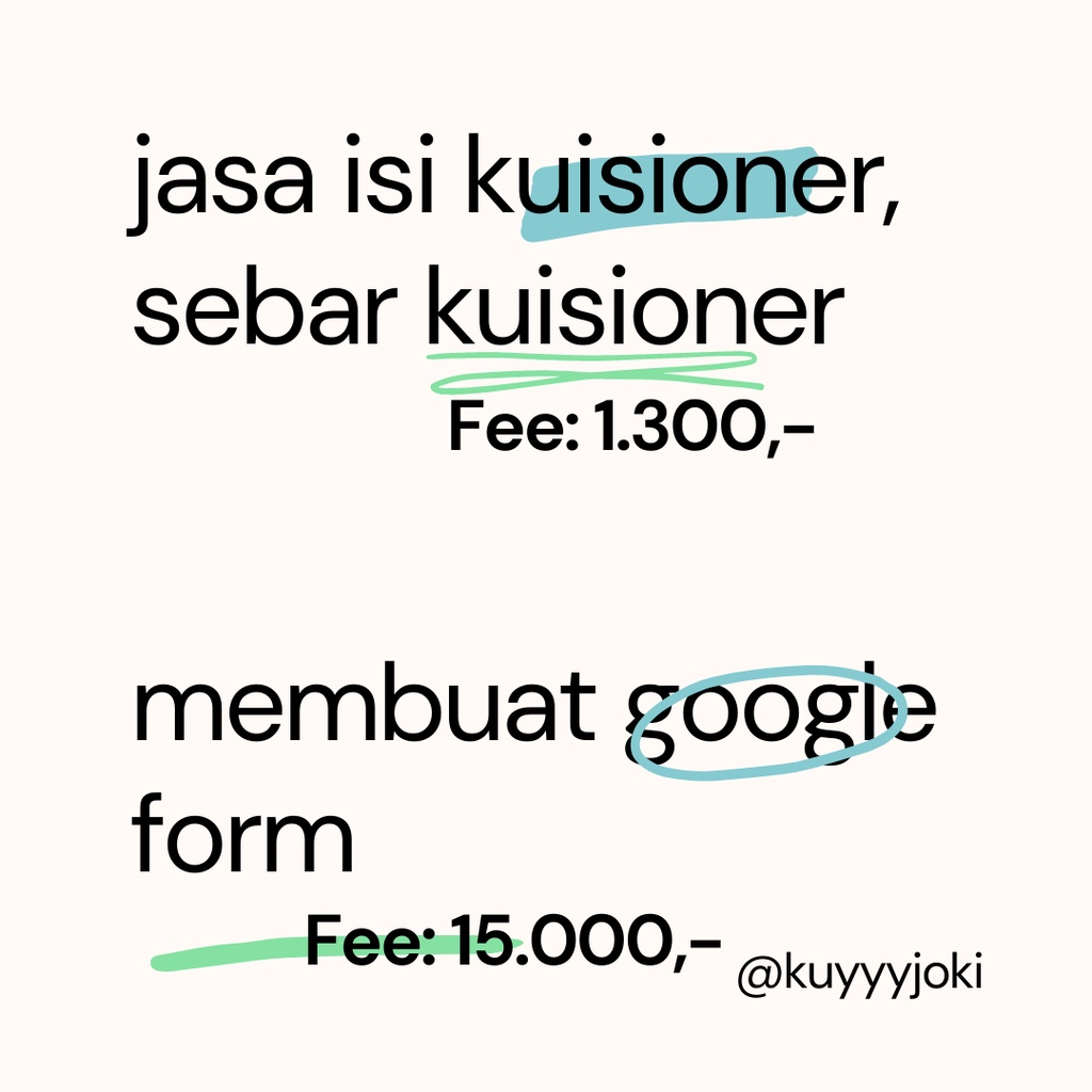 Jual responden kuesioner | Shopee Indonesia