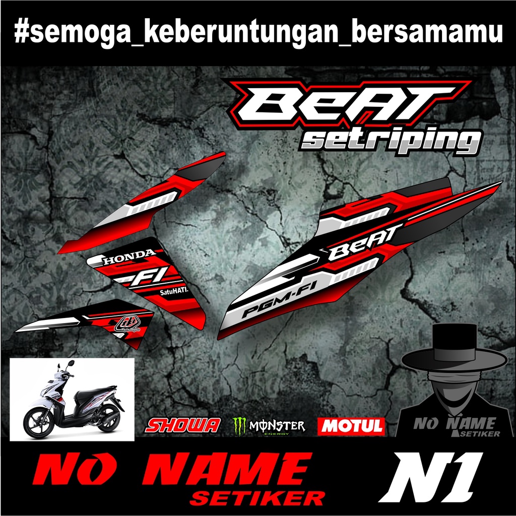 Jual striping setiker stiker beat fi (N1) 2013 2014 2015 variasi ...
