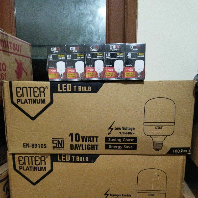 Jual 1 dus Lampu Led 10watt ENTER PLATINUM /HARGA GROSIR | Shopee Indonesia