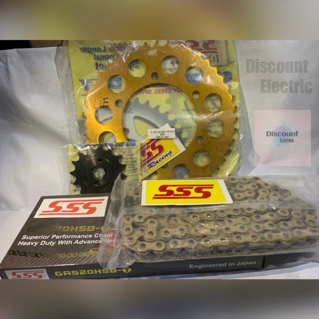 Jual Gear Rantai Set SSS 520 Ninja 250 Fi/Carbu/z250fi/ n250fi/n250r ...