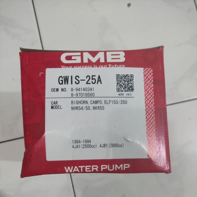 Jual water pump GWIS 25A / pompa air mobil Panther 2500CC / Isuzu ELF GMB garansi jepang asli ...