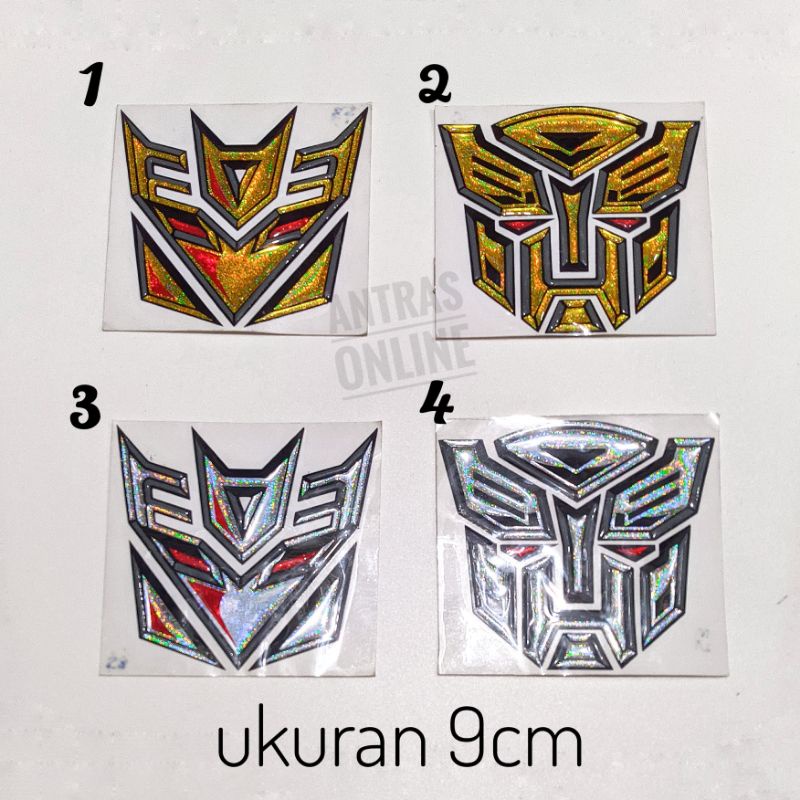 Jual Emblem Transformers Autobots Decepticon stiker timbul sticker ...