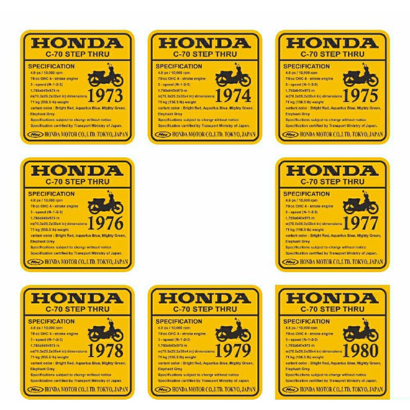 Jual Sticker Spesifikasi Honda C70 | Shopee Indonesia Jual Sticker Spesifikasi Honda C70 | Shopee Indonesia