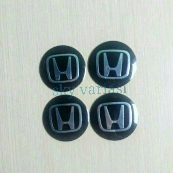 Jual Sticker Tutup Dop Velg Racing Logo Honda Hitam | Shopee Indonesia