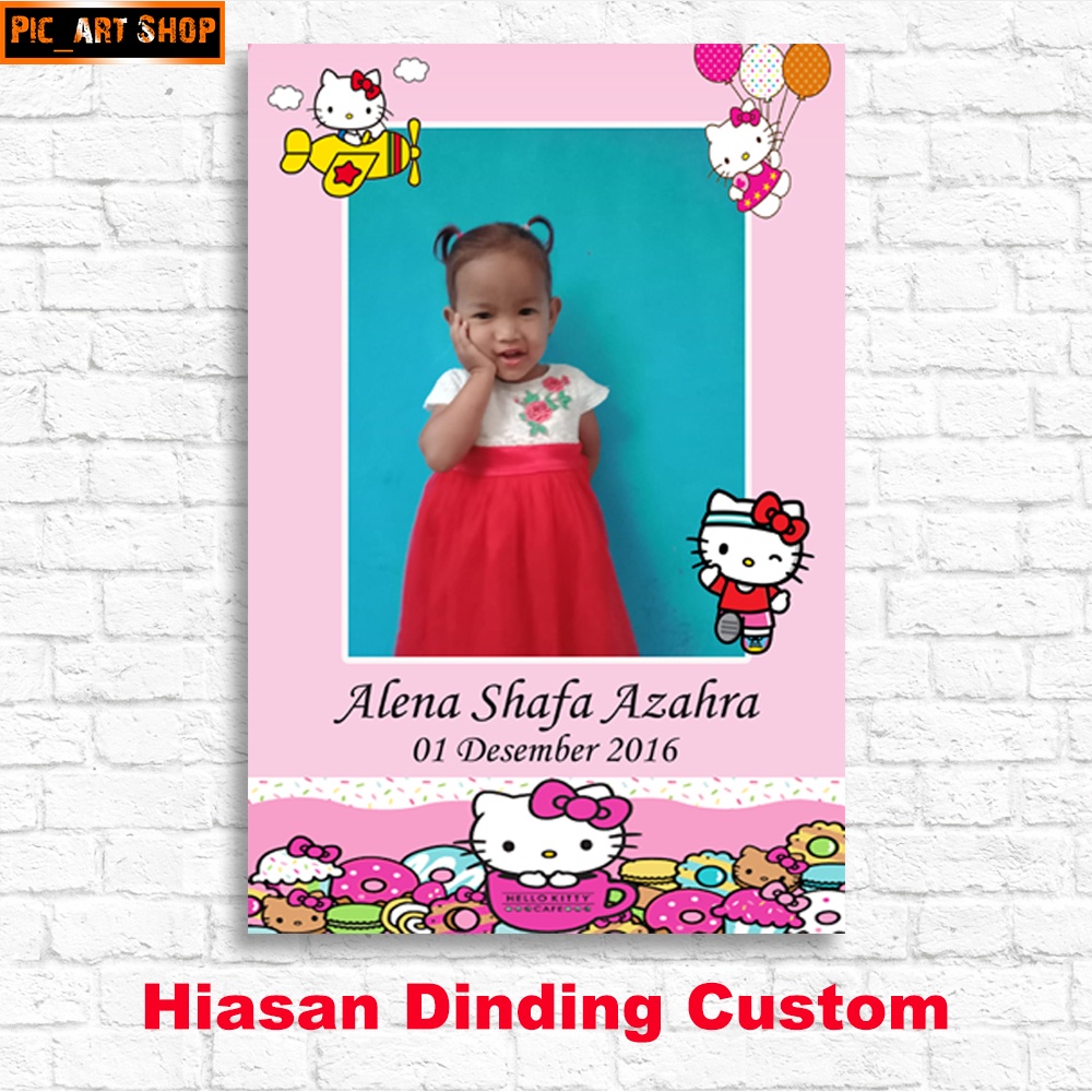 Jual Hiasan Dinding Custom Hello Kitty pakai foto dan nama sendiri ...