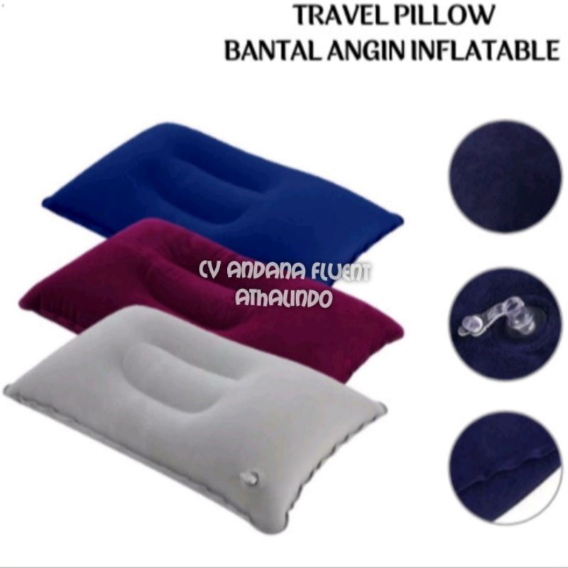 Jual bantal tiup bantal angin tiup portable bantal travel pillow ultra ...