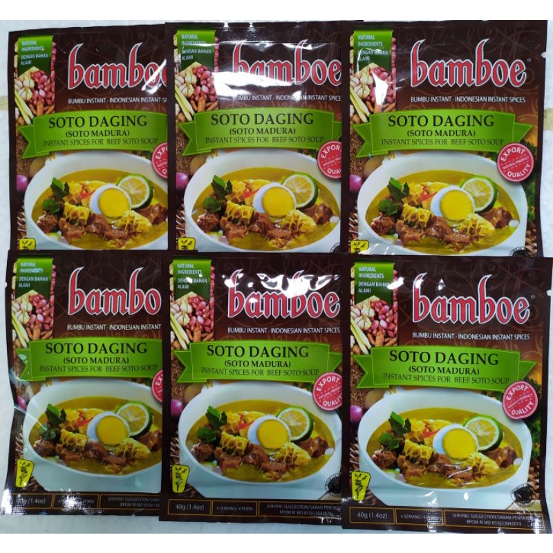 Jual BOMBOE SOTO DAGING ( KHAS MADURA) BUMBU BAMBOE BUMBU INSTANT 40G ...
