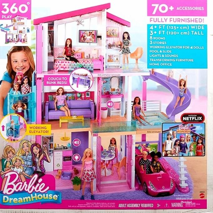 Jual NEW Rumah Boneka Barbie Dream House 3 Lantai - Mattel Dreamhouse ...