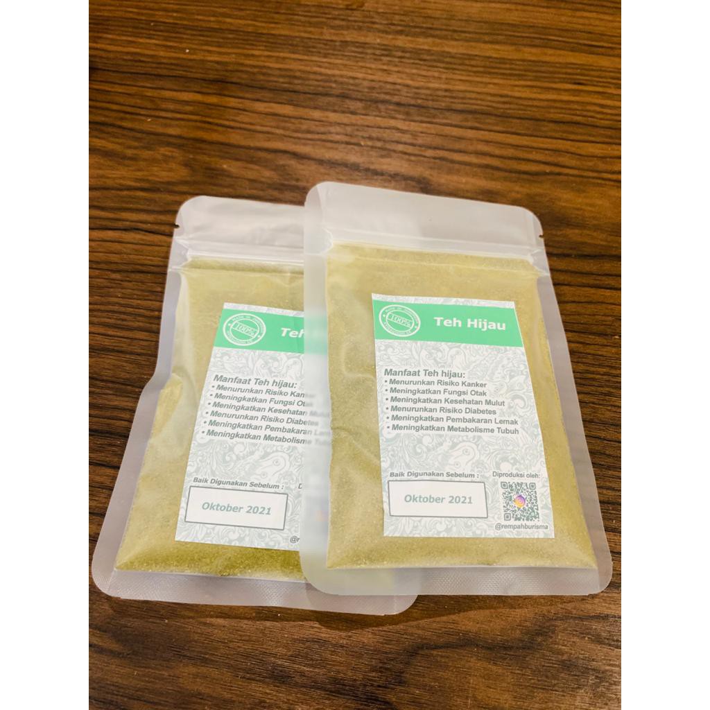 Jual Teh Hijau Bubuk Pemium / Green Tea Bubuk Origina Rempah Bu Risma ...