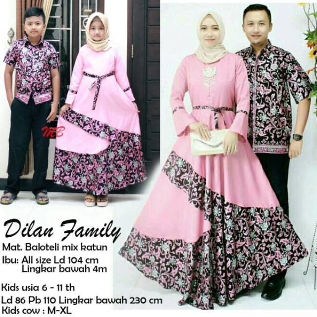 Jual ORIGINAL BATIK SERAGAM KELUARGA|DILAN FAMILY BATIK|BATIK SERAGAM ...