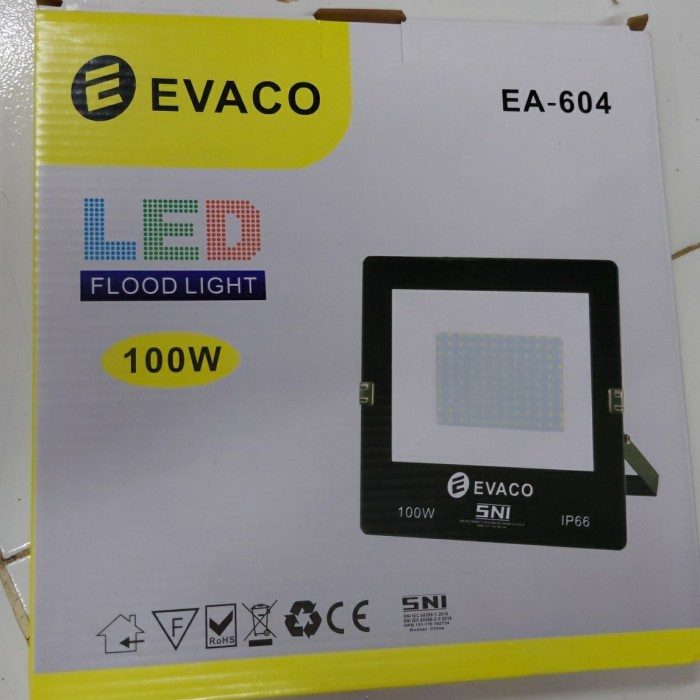 Jual LAMPU LED SOROT tembak 100 WATT out door evaco 100W sni kap sorot ...