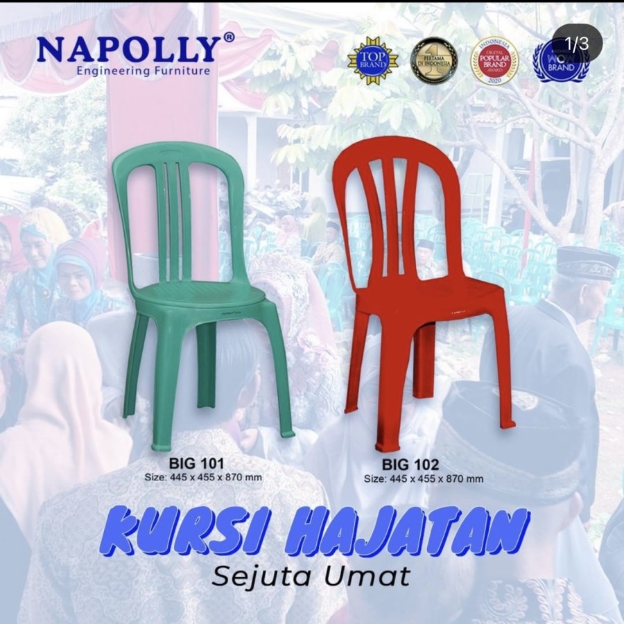 Jual [NAPOLLY] Kursi Napolly Big 101 / Kursi Tenda / Kursi Plastik ...
