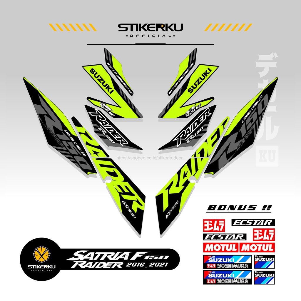 Jual SUZUKI RIDER 150 / R150 / SATRIA F 150 / 2021-2022 / STICKER ...
