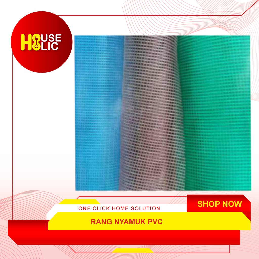 Jual Rang Kawat Nyamuk PVC Nilon Meteran / Kain Kasa Nyamuk Plastik ...