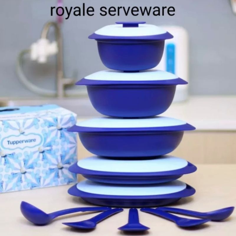 Jual royale blue serveware set (blossom collection malaysia) | Shopee Indonesia
