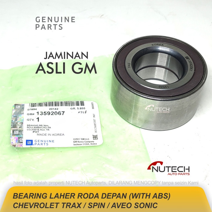 Jual BEARING LAHER LAKER RODA DEPAN TRAX AVEO SONIC SPIN WITH ABS ORI ...