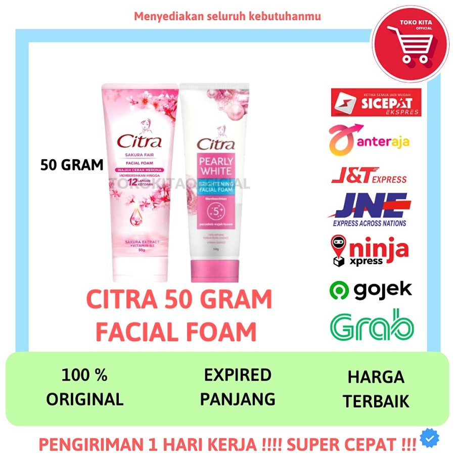 Jual CITRA FACIAL FOAM WASH CLEANSER WAJAH WANITA CITRA 50 ML 50 GRAM ...