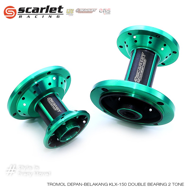 Jual Scarlet Racing - Tromol Trombol Hub Trail Depan Belakang Set 2 ...