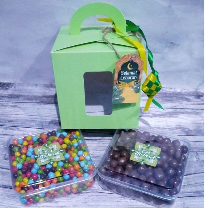 Jual Parcel Coklat Lebaran Hampers Idul Fitri Box Hijau Chrystal ...