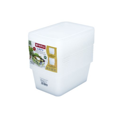 Jual Lion Star Set Kotak Makan Segi / Rectangular Lefy 1000ml x 12 Pcs ...