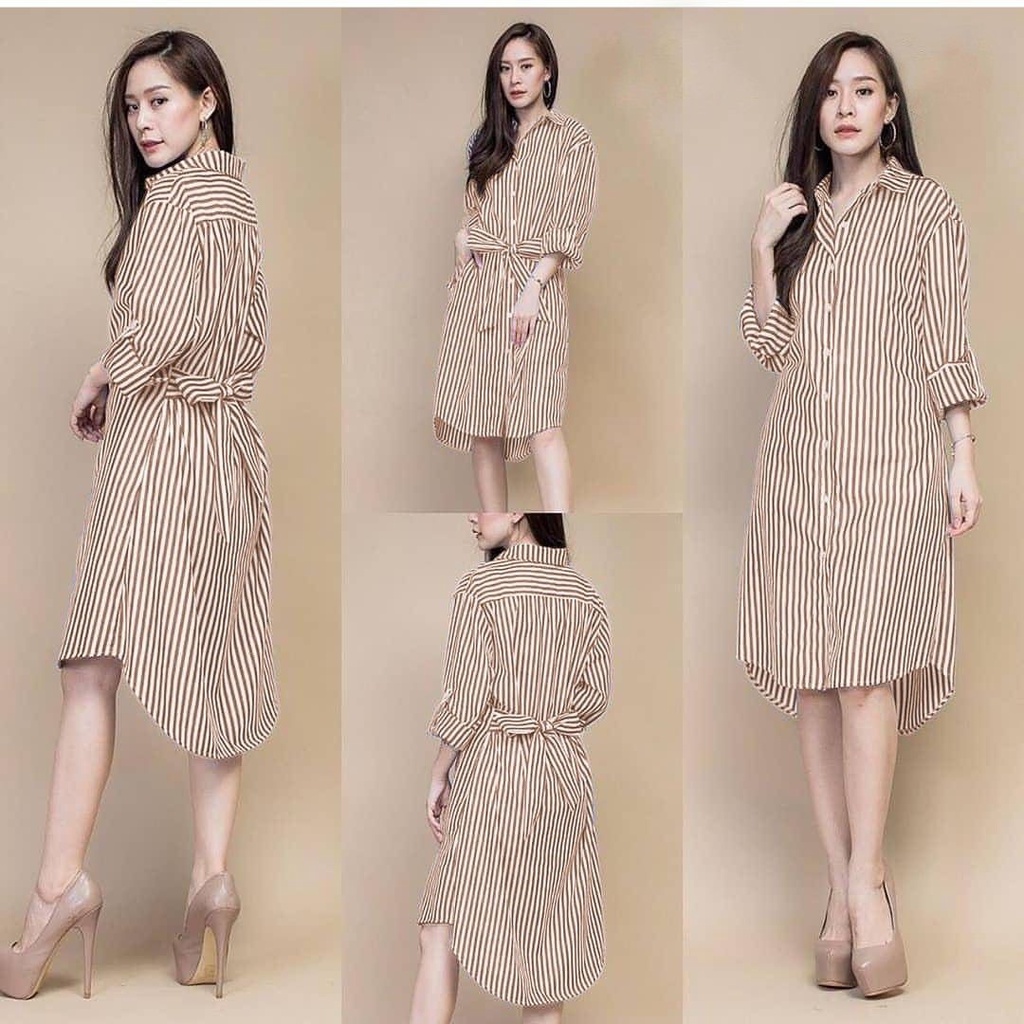 Jual WSE390 - Dress Tunik Judika XXXL Motif Garis-garis / Tunik Jumbo ...