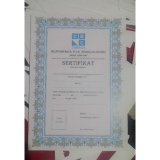 Jual CETAK PIAGAM/SERTIFIKAT/SYAHADAH BIMBEL/TK/PAUD/TPQ/MD SATU SISI ...