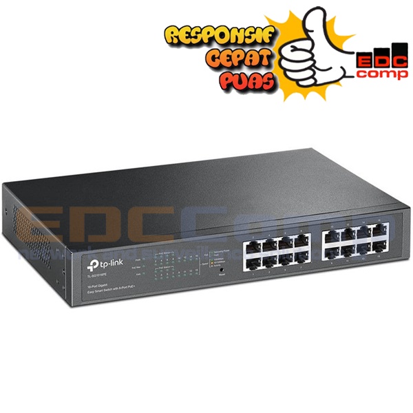 Jual TP-LInk TL-SG1016PE 16-Port Gigabit Easy Smart PoE Switch with 8-Port | Shopee Indonesia