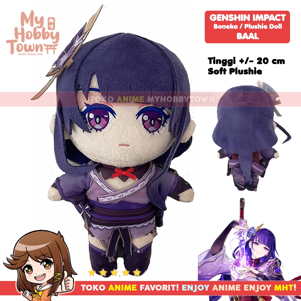 Jual Boneka Anime Karakter Genshin Impact Baal Raiden Shogun Plushie ...
