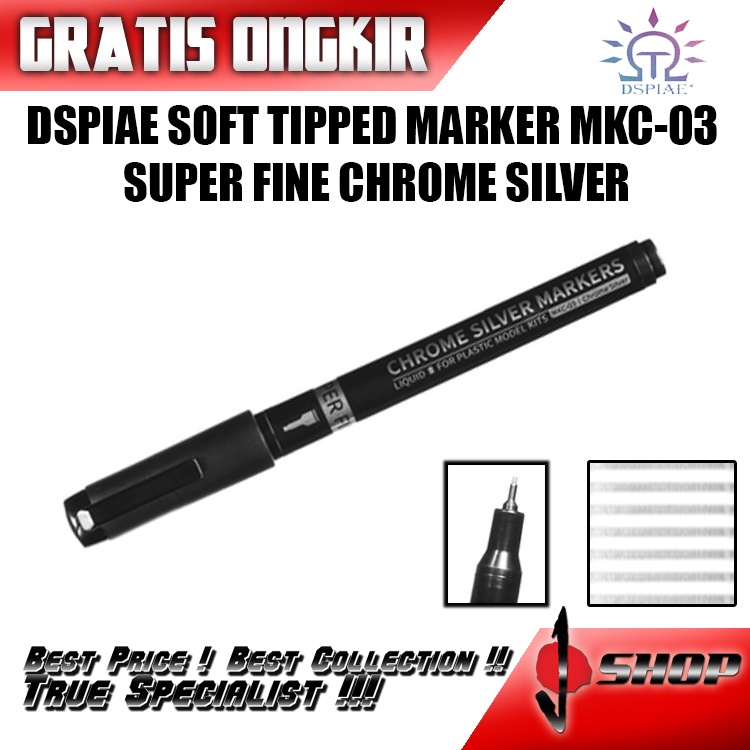 Jual DSPIAE SOFT TIPPED MARKER MKC-03 SUPER FINE CHROME SILVER / MKC03 | Shopee Indonesia