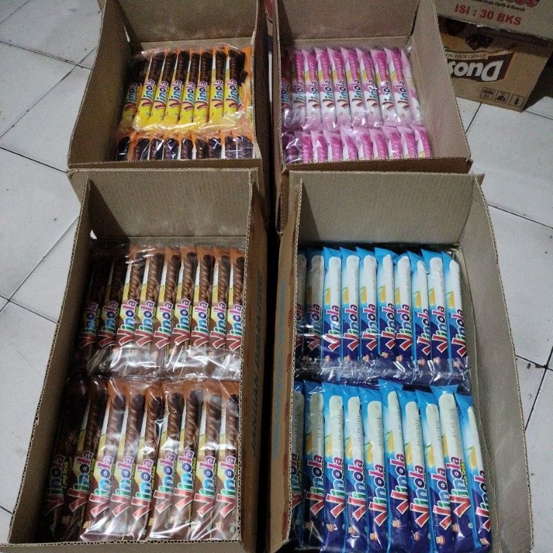 Jual wafer makanan ringan ekstrudat salut krim varian rasa | Shopee ...