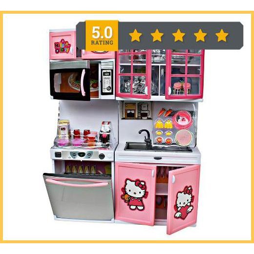 Jual Mainan Anak Modern Kitchen Playset Lengkap Oven Kompor Hello Kitty ...
