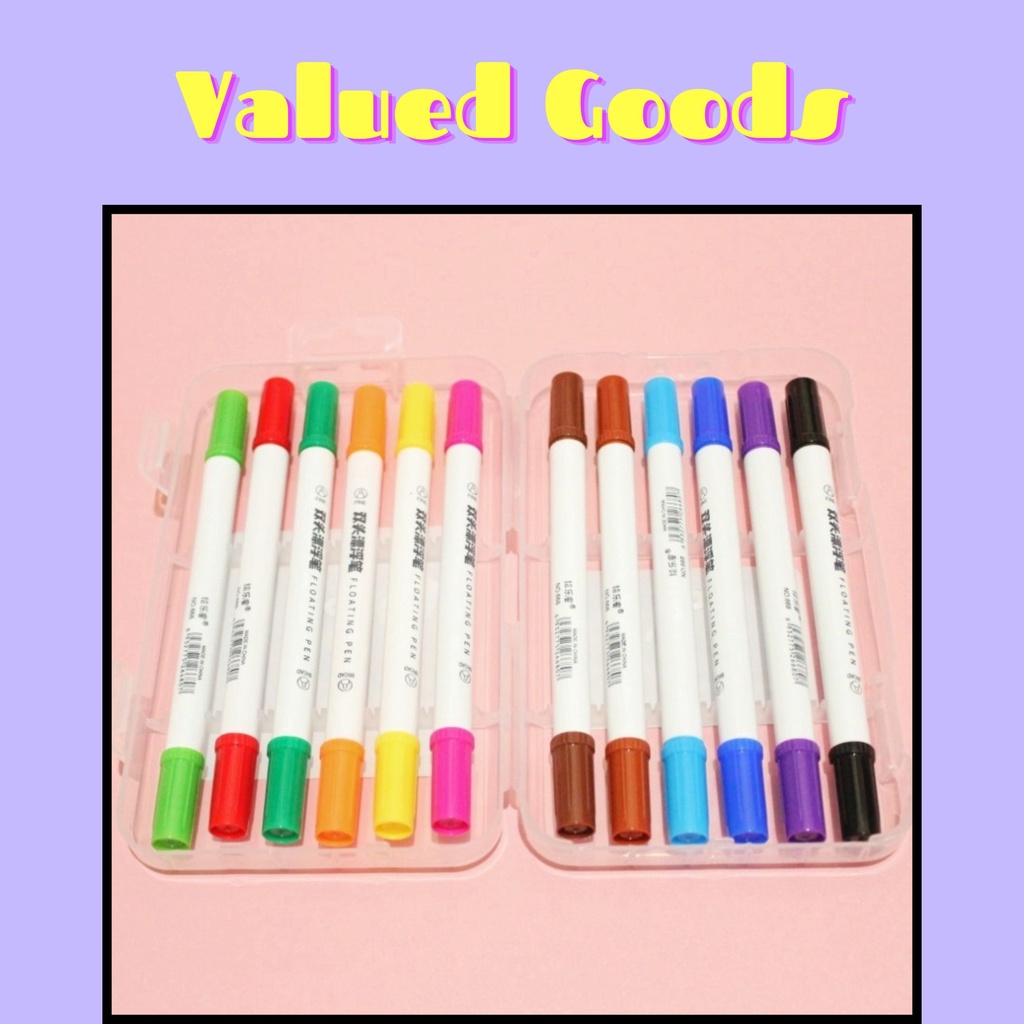 Jual Spidol Floating Pen + Free Box isi 12Pcs - pena hydro 2 sisi ...